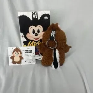 Disney | Accessories | Confirmed Disney Chip Plush Keychain Mickey ...